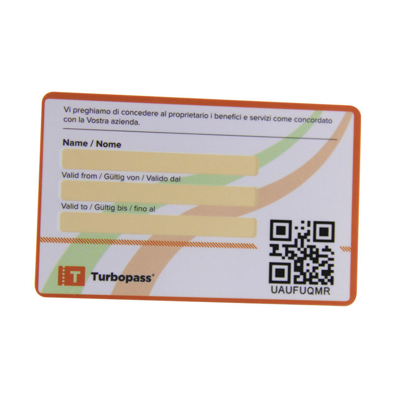 Full Color Plastic flat Barcode & QR code gift Card for promotion